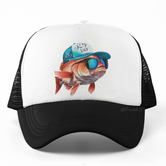 Accessories | Salty Boy Fish Foam Trucker Hat Mesh Snapback Cap ...